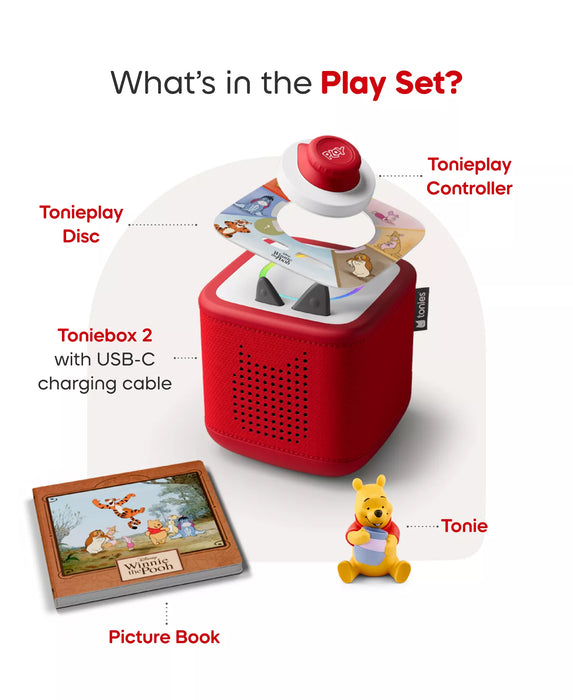 Toniebox 2 Play Set - Winnie the Pooh Sunset Red — Mother and Earth Kids